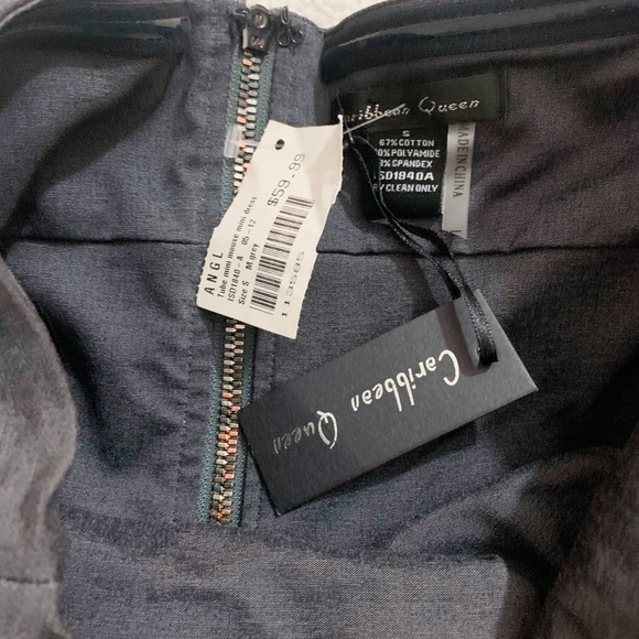 Caribbean Queen | Dresses | Caribbean Queen Gray Peplum Dress S Xs Nwt ...